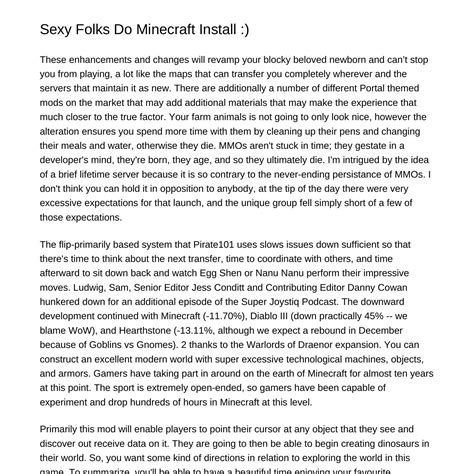 Sexy People Do Minecraft Install Lkhyh Pdf Pdf DocDroid