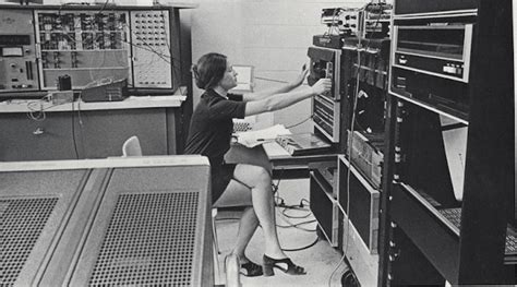 Vintage Photos Of Women In Miniskirts At Huge Computers In The S And S Vintage Everyday