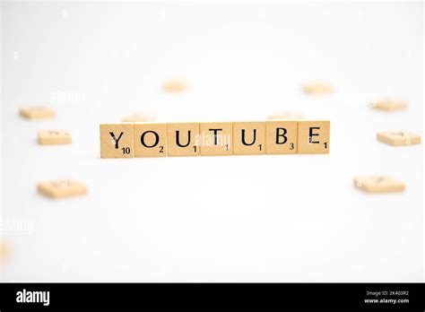 YOUTUBE Word Written On White Background YOUTUBE Text On White For