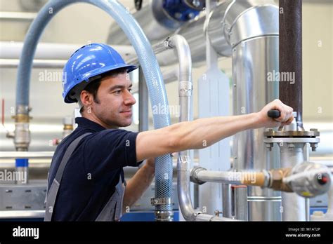Assembler In An Industrial Plant Assembly And Repair On Site Stock