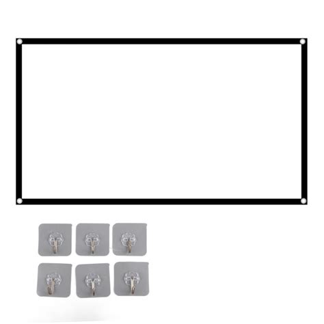 16 9 Portable Hd Projector Screen Foldable Projection Curtain Polyester