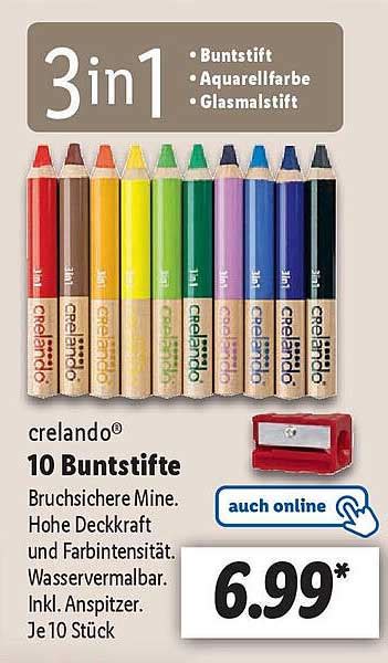 Crelando Buntstifte Angebot Bei Lidl Prospekte De