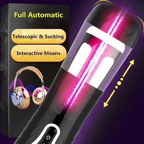 2018 New Full Automatic Telescopic Sucking Masturbation Cup Male