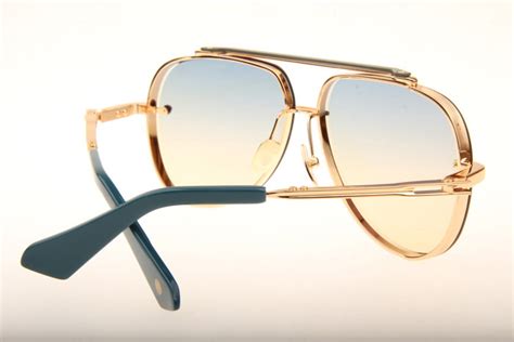 Wholesale Dt Mach Eight Sunglasses In Gold Gradient Blue