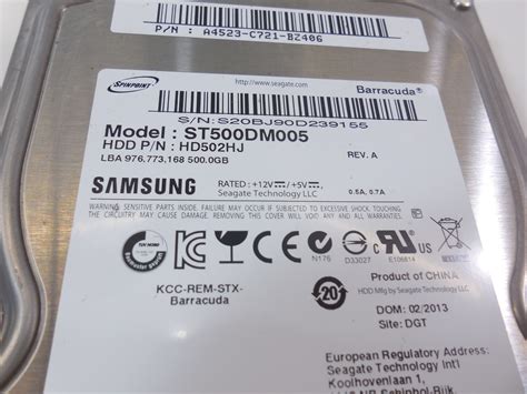 Жесткий диск 3.5 SATA 500Gb Samsung ST500DM005
