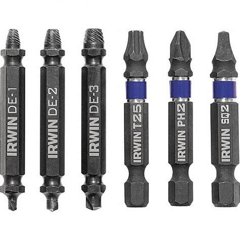 Irwin Double End Drill Extractor Bit 6 Pieces Screw Extractor Set 30tk54 1876225 Grainger