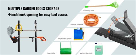 Mophorn Trimmer Rack 3 Place Weeder Trimmer Rack Locking Trim Holder