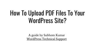 PPT How To Fix Databases And Corrupted Files In WordPress PowerPoint