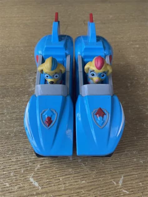PAW PATROL MIGHTY Pups Mighty Twins Ella Tuck Power Split Vehicle Lights Sound