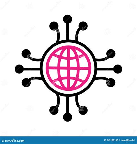 Global Technology Connection Icon Simple Vector Sketch Stock Illustration Illustration Of