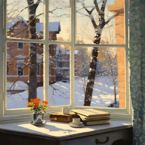 Японский художник Каору Ямада Kaoru Yamada Window Art Winter Art Graphic Art Prints