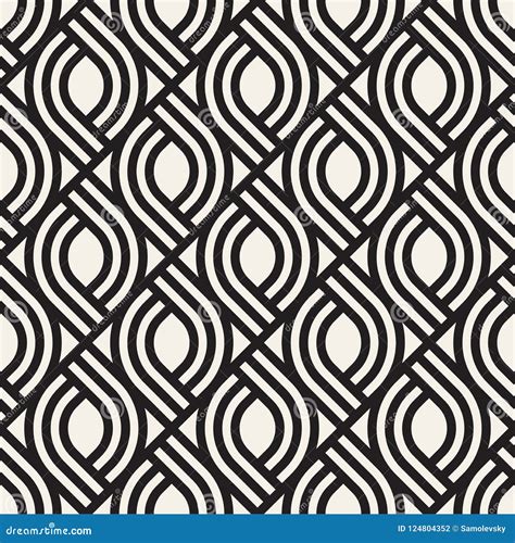 Vector Seamless Subtle Lattice Pattern Modern Stylish Texture With Monochrome Trellis