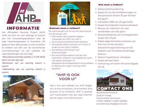Om Te Kunnen Affordable Housing Project Ahp