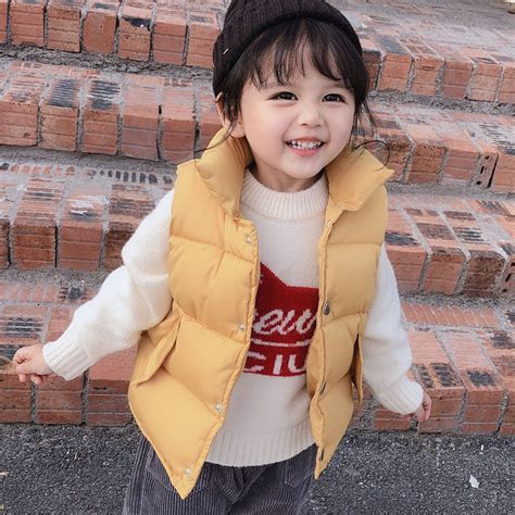 오프 시즌 어린이 면화 조끼 소녀 가을과 겨울 겉옷 패션 아기 어린이 조끼 소년 한국 패션 어린이 의류