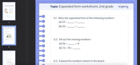 Expanded Form Worksheet 2nd Grade