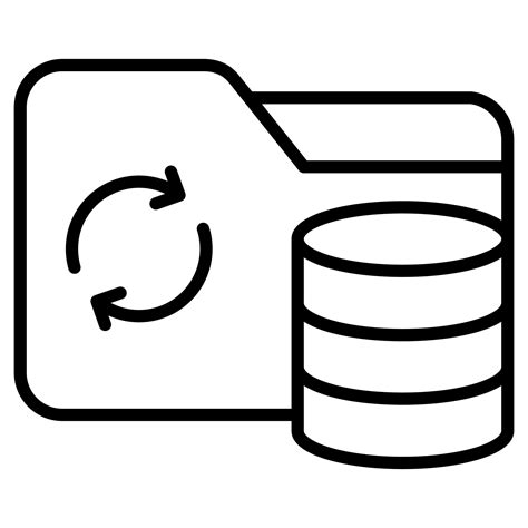data backup icon line illustration 43337521 vector art at vecteezy