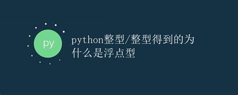 Python整型整型得到的为什么是浮点型极客笔记