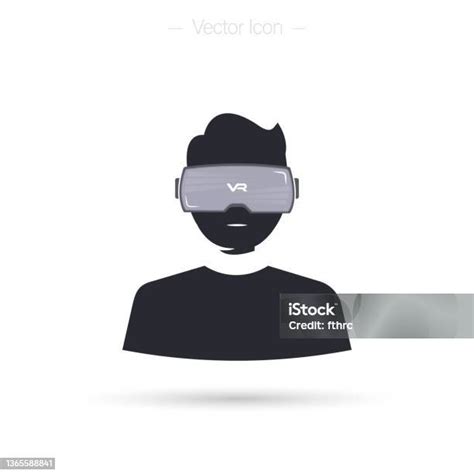 가상 현실 헤드셋 남자 Vr 아이콘 흰색 배경에서 격리된 벡터입니다 3차원 형태에 대한 스톡 벡터 아트 및 기타 이미지 3차원 형태 가상현실 가상현실 시뮬레이터