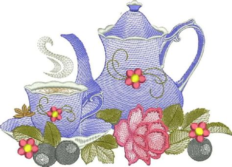 Matriz Semaninha Cha Bule Xicara Matrizes Cozinha Kit Elo7