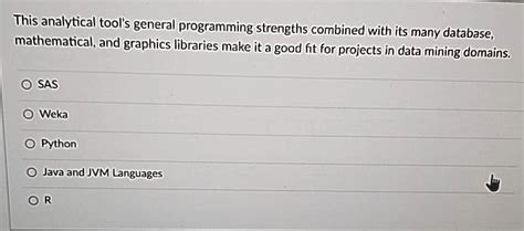 this analytical tool s general programming strengths combined with its