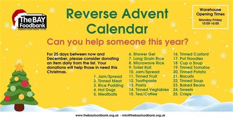 bay food bank reverse advent calendar alan campbell mp for tynemouth