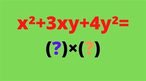 Methods Of Factorization 4 Youtube