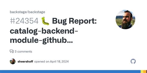 🐛 Bug Report Catalog Backend Module Github Installation Impossible On