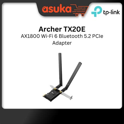 TP Link Archer TX20E AX1800 Dual Band WiFI 6 Bluetooth PCI Express