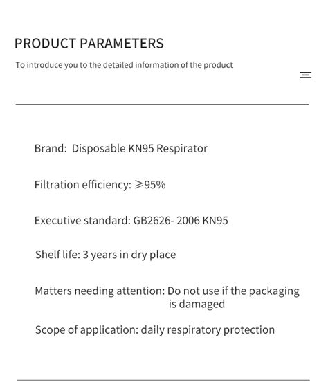 Kn95 Protective Particulate Respirator