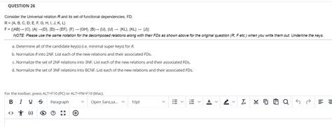 Solved QUESTION Consider The Universal Relation R And Its Chegg Com