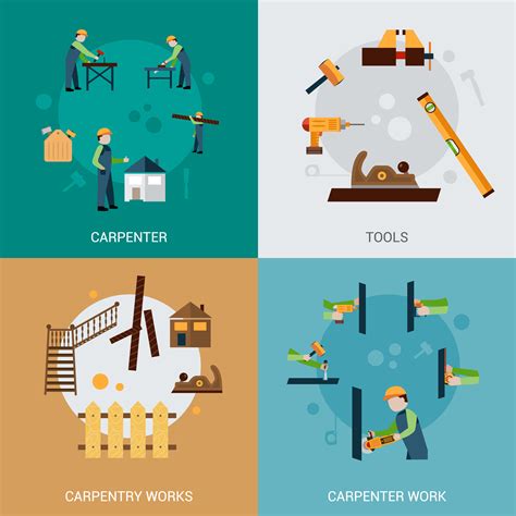 Carpentry Icons Set 462890 Vector Art At Vecteezy