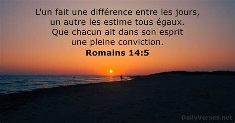 14 Mai 2023 Verset Biblique Du Jour Romains 14 5 DailyVerses Net