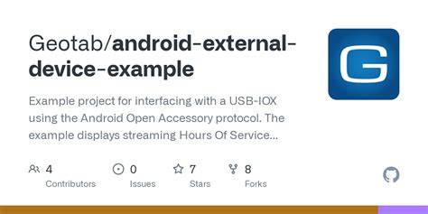 GitHub Geotab Android External Device Example Example Project For Interfacing With A USB IOX