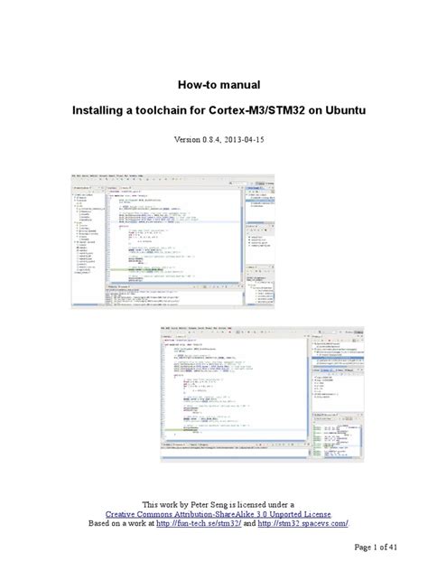 How To Manual Installing A Toolchain For Cortex M3stm32 On Ubuntu Pdf Library Computing