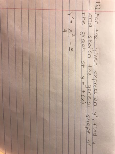 solved for the given expression y find y and sketch the