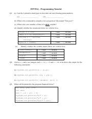 ITP3914 Tutorial1 V2 Pdf ITP3914 Programming Tutorial Q1 A List The