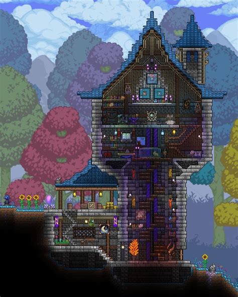 Pin By Caroleena Rosenberg On Terraria Wizards Tower Terrarium