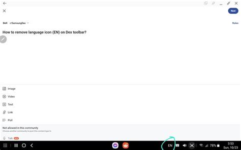 How To Remove Language Icon En On Dex Toolbar Rsamsungdex