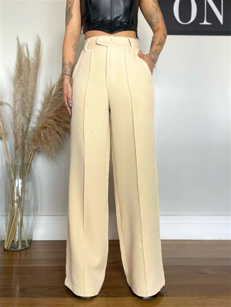 ADD MODA FEMININA EIRELI Calça pantalona em duna elastico verão