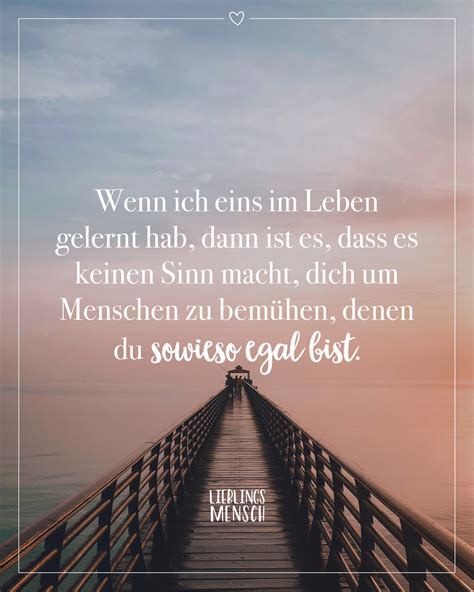 Wenn Ich Eins Im Leben Gelernt Hab Dann Ist Es Dass Es Keinen Sinn