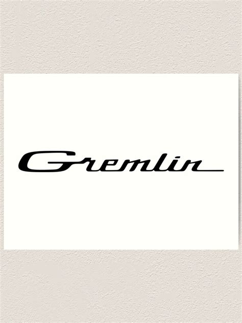 Amc Gremlin Script Art Print By Itsmeruva Redbubble