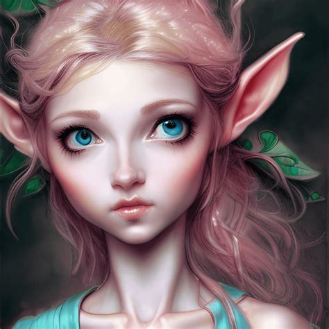 Cute Girl Elf Digital Graphic · Creative Fabrica