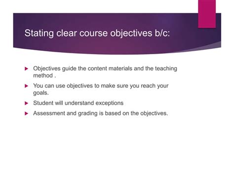 Method Of Stating Learning Objectives Outcomes PPT
