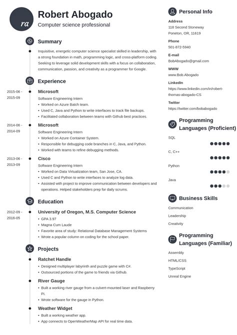 Computer Science Cs Resume Example Template Guide Artofit
