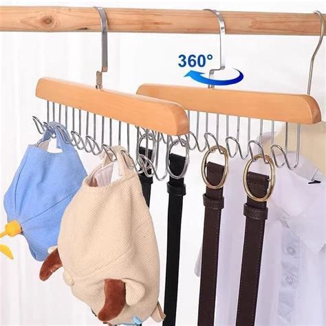 8 Hook Wooden Hanger Anti Slip Hangers Space Saving Wood Coat Hanger