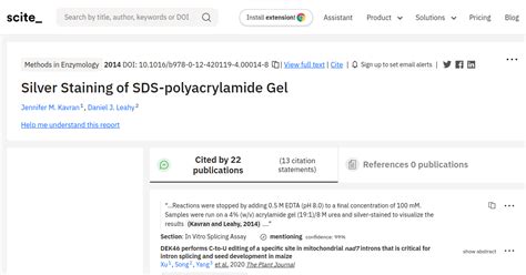 Silver Staining Of Sds Polyacrylamide Gel