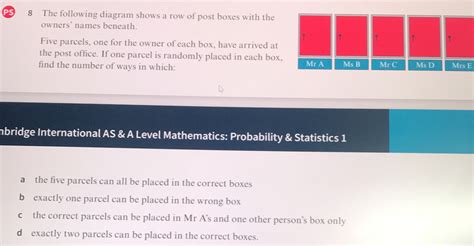 Solved Ps 8 The Following Diagram Shows A Row Of Post Boxes With The