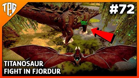 Ark Survival Evolved In Tamil Titanosaur Fight In Fjordur Ep72