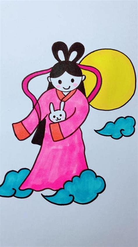 中国神话故事的画像儿童画（18张） 儿童画图片大全