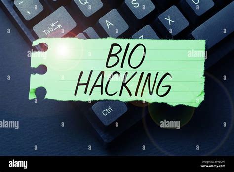 Text Showing Inspiration Bio Hacking Business Concept Exploiting